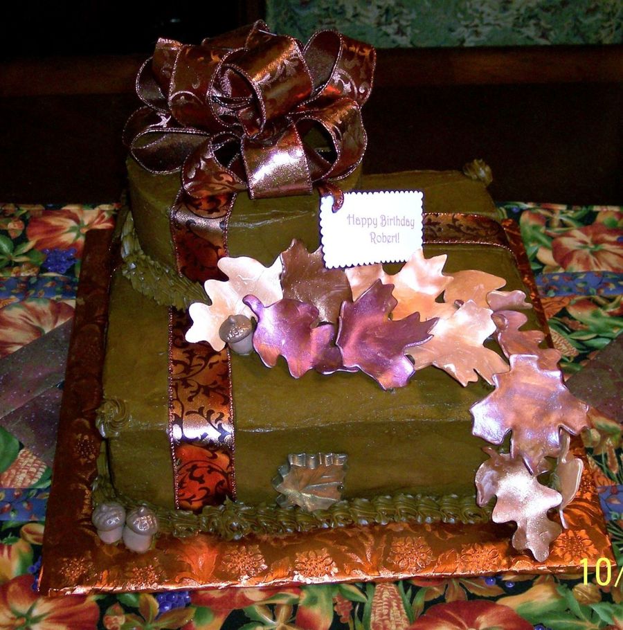 Fall Themed Birthday Cake - CakeCentral.com