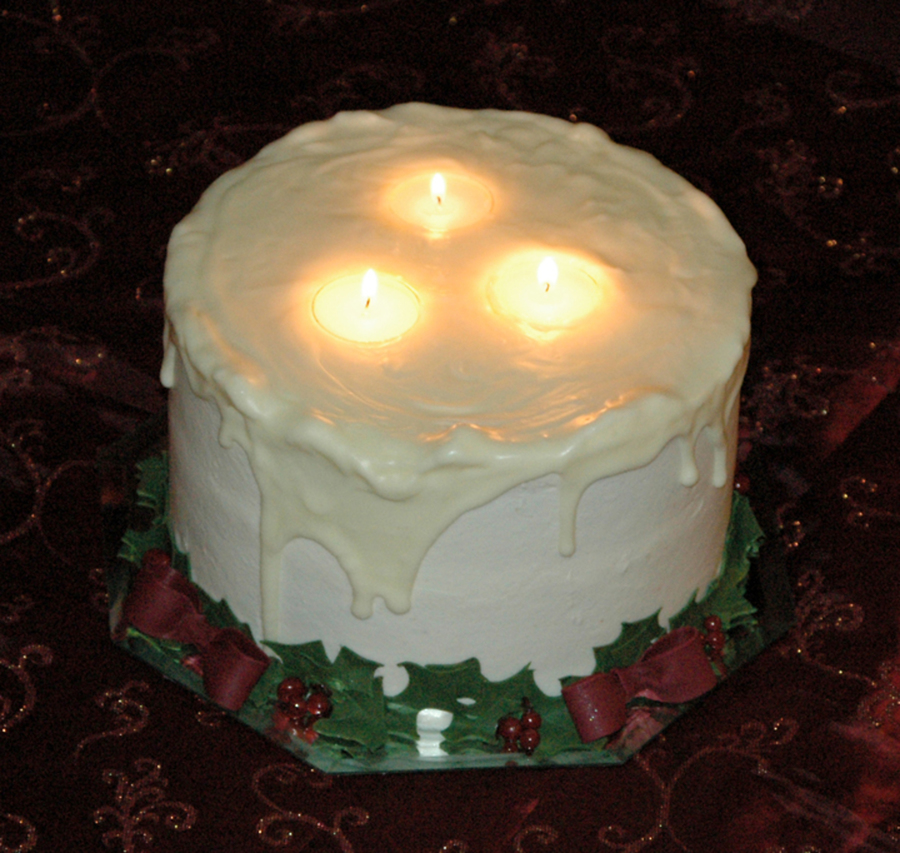 Christmas Candle Cake - CakeCentral.com