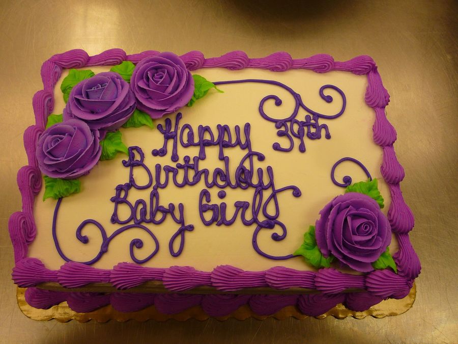 Purple Rose Cake - CakeCentral.com
