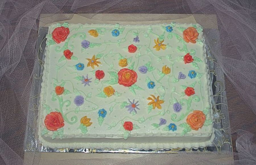 Spring Garden Cake - CakeCentral.com