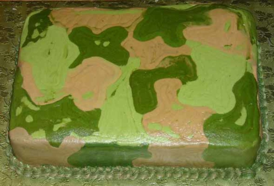 Camo Cake - CakeCentral.com