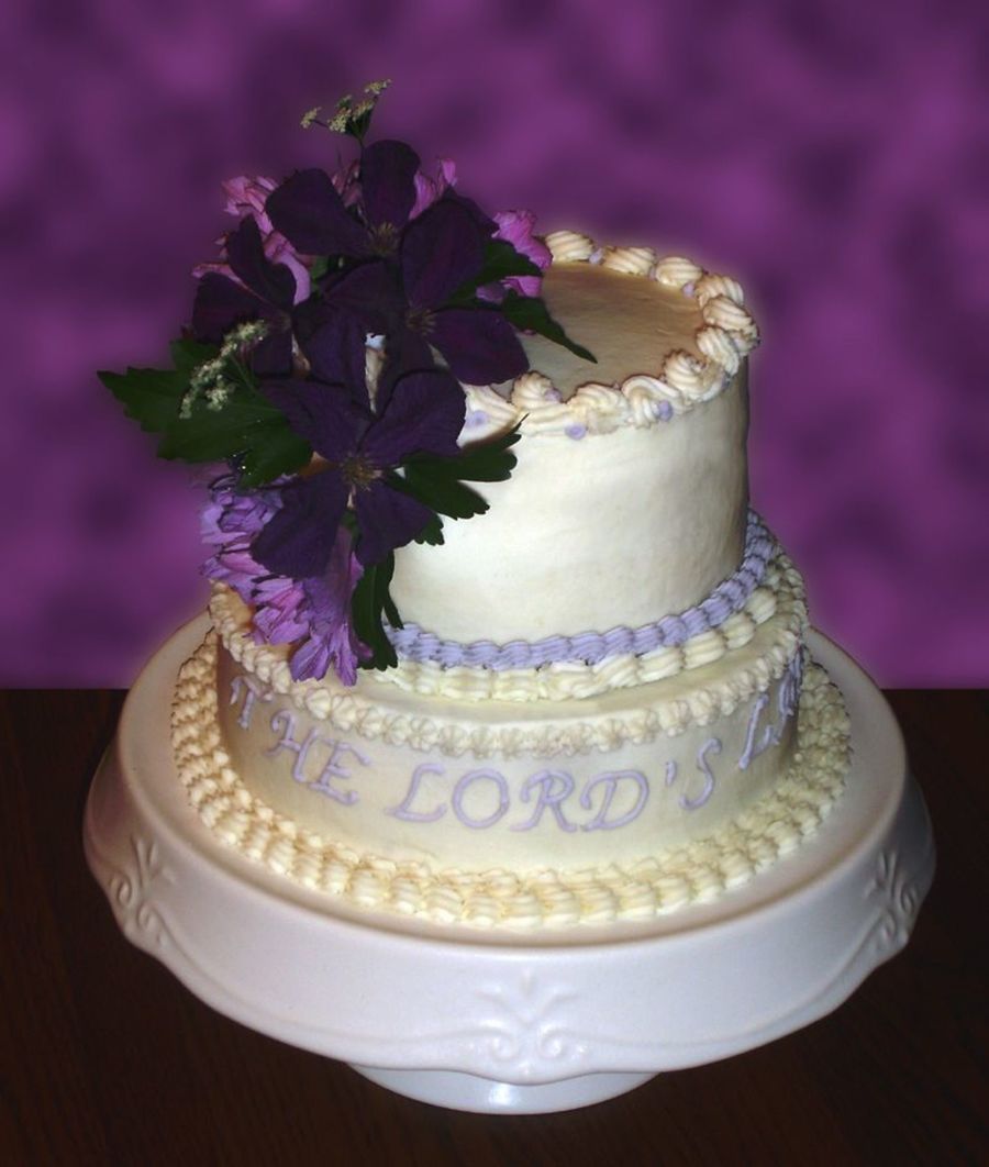 Stacked Cake With Fresh Flowers - CakeCentral.com