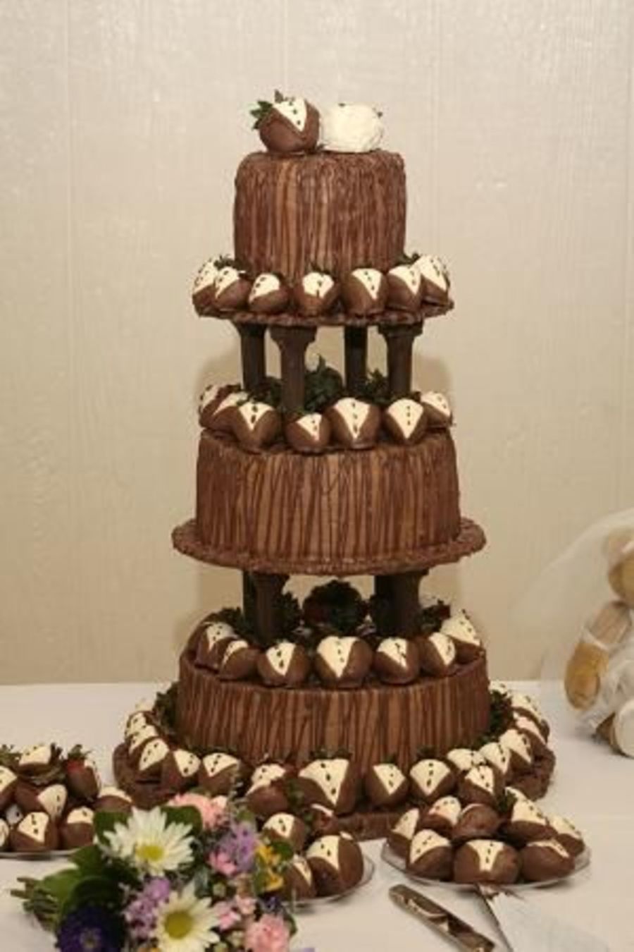 Chocolate Groom's Cake With Strawberries - CakeCentral.com
