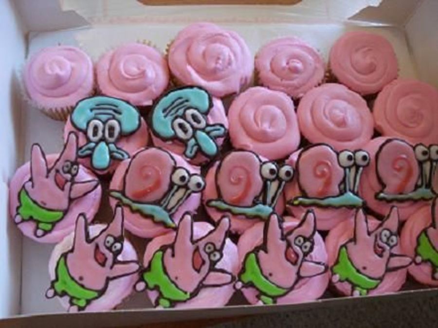 Cupcakes Patrick Gary Squidward - CakeCentral.com