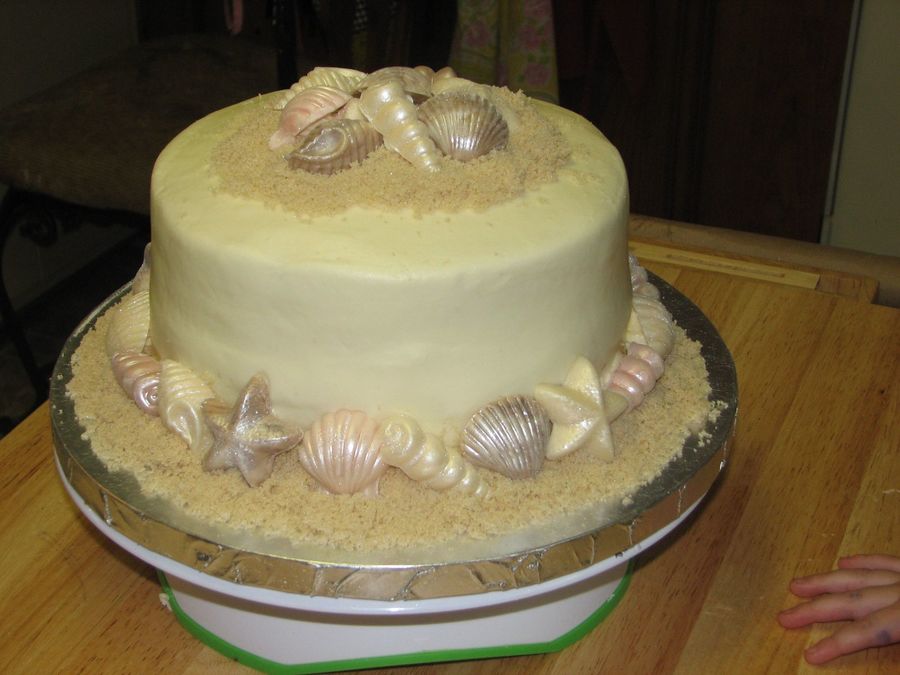 Seashell/beach Birthday - CakeCentral.com