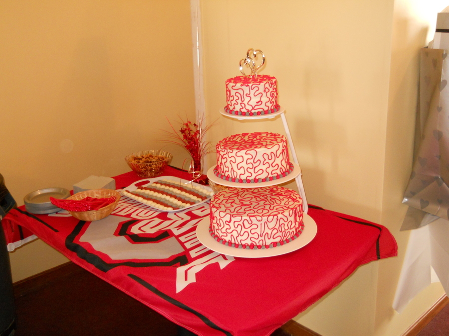 Osu Wedding Cake - CakeCentral.com