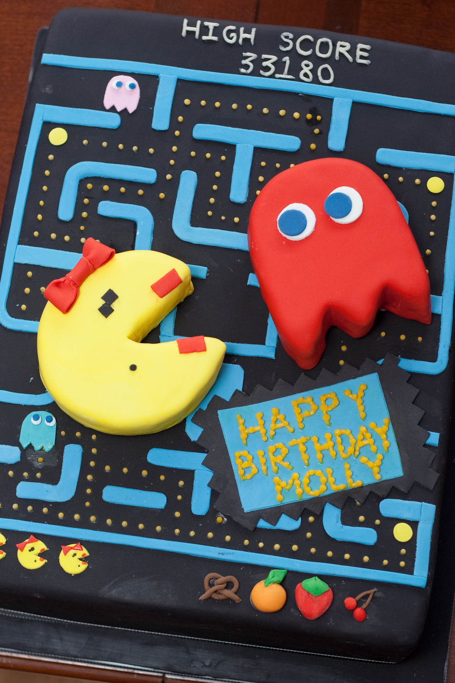 Ms. Pacman Birthday Cake - CakeCentral.com