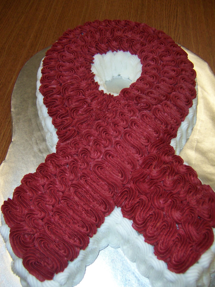Red Ribbon Week Cake - CakeCentral.com