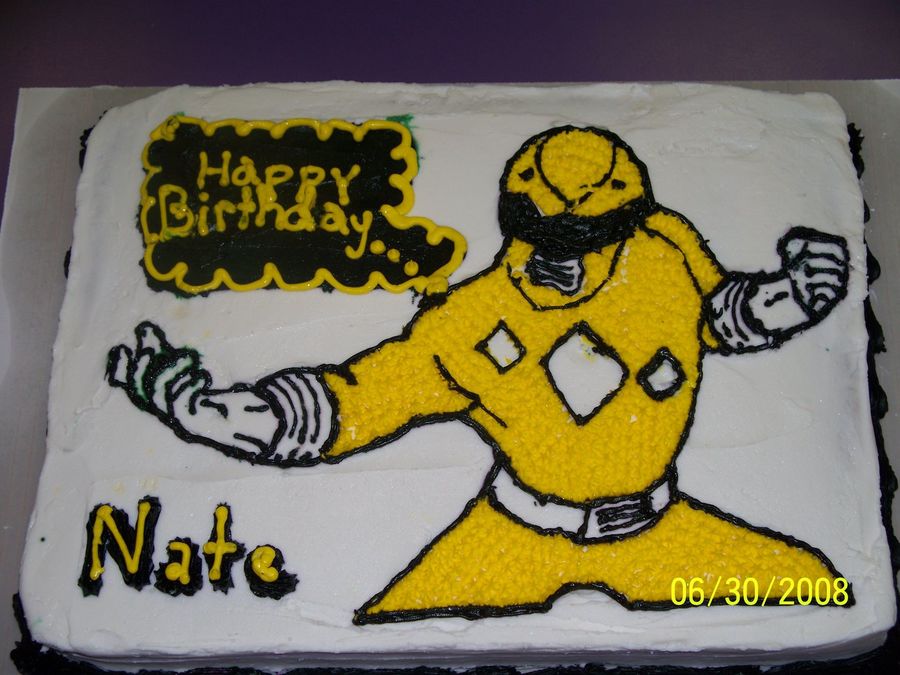 Free Hand Yellow Power Ranger - CakeCentral.com