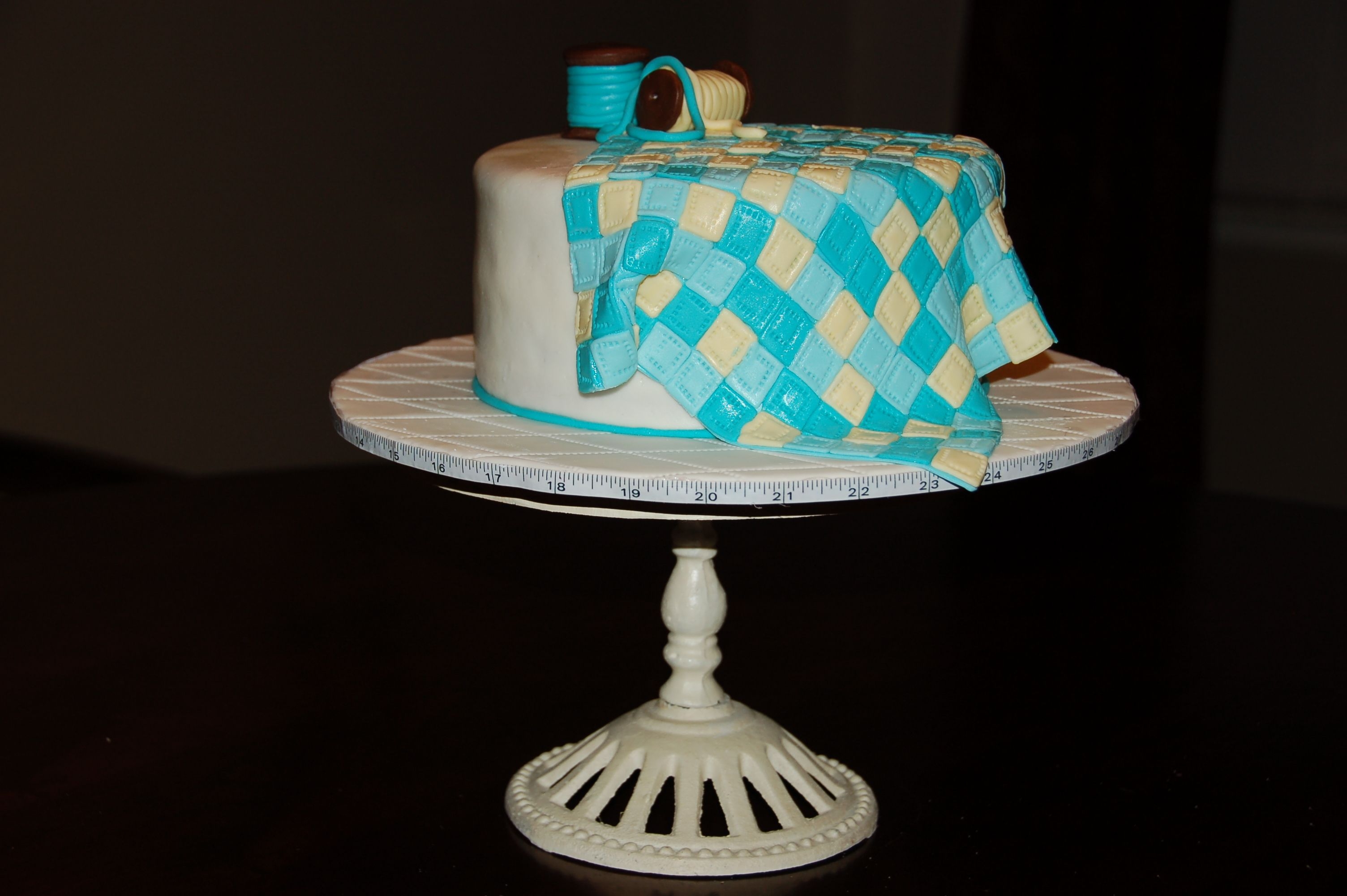 Quilt Birthday Cake - CakeCentral.com