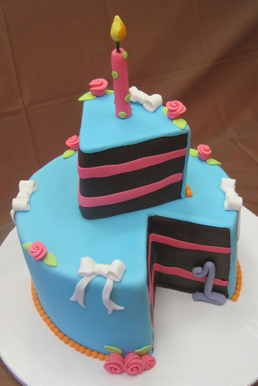 Slice 'o Cake 1St Birthday Cake - CakeCentral.com