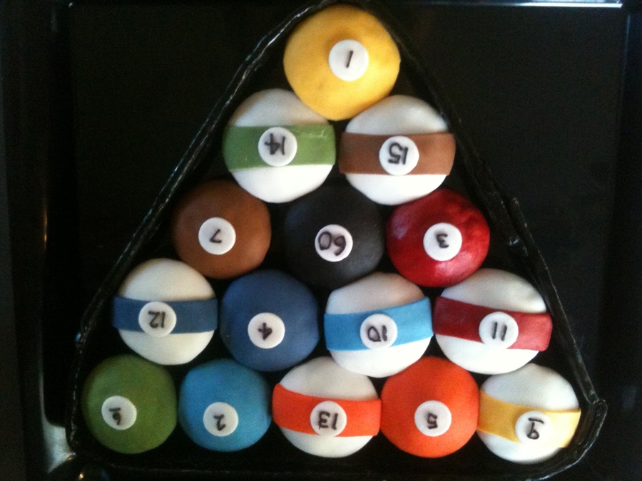 Pool Balls And Rack - CakeCentral.com