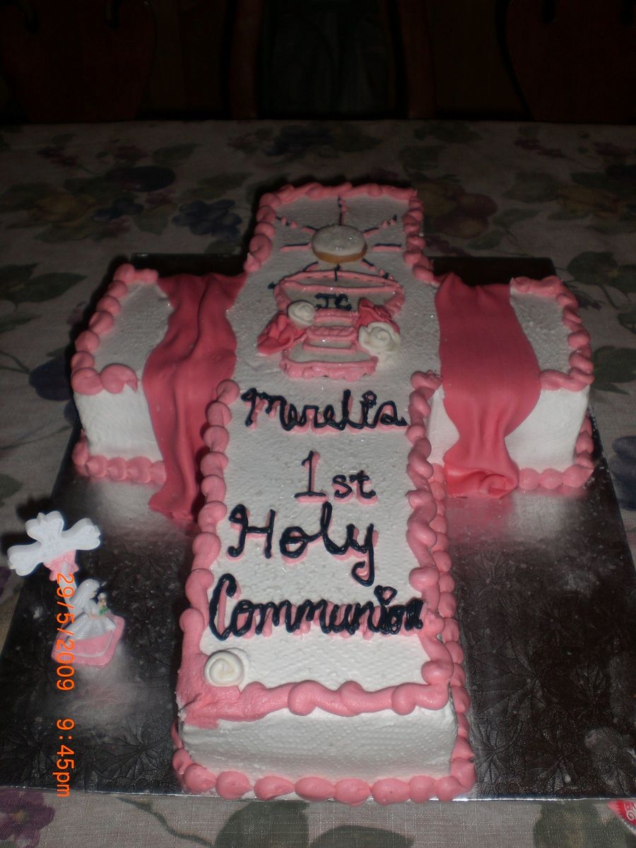 My Daughters 1St Communion Cake - CakeCentral.com