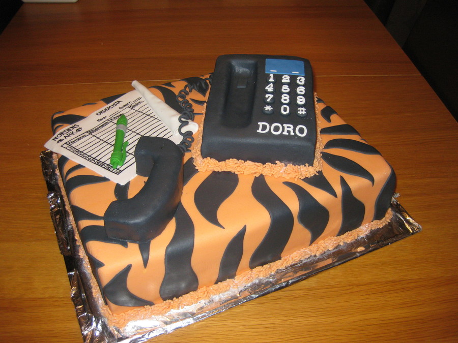 Telephone Cake For Work - CakeCentral.com