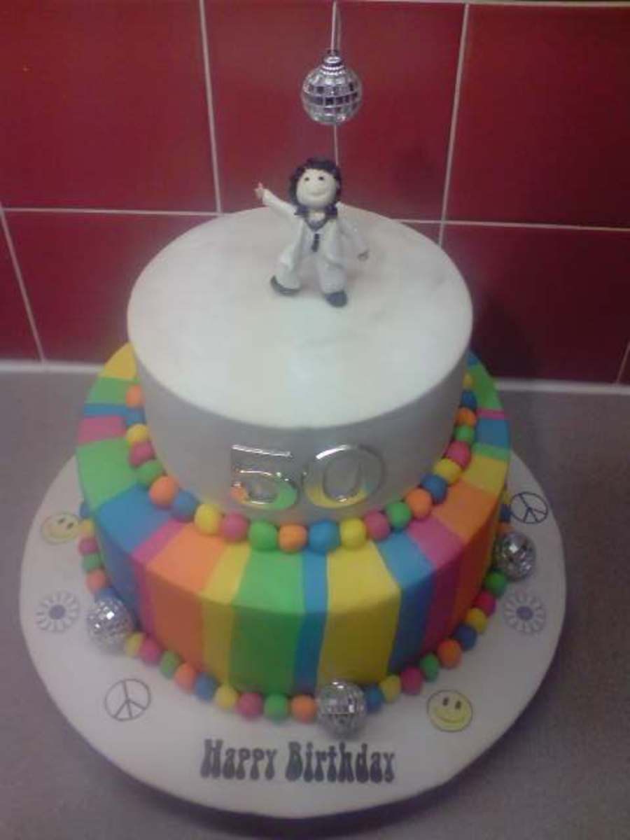 70S Themed Birthday Cake - 50Th - CakeCentral.com
