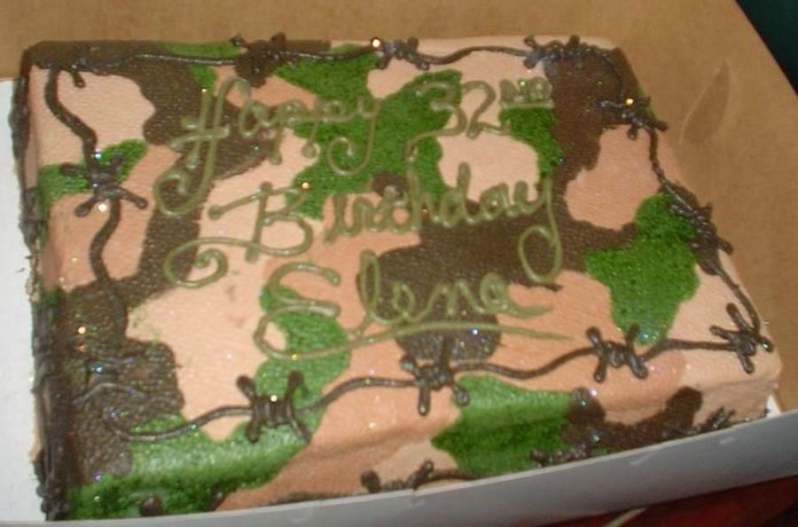 Camo Birthday Cake - CakeCentral.com