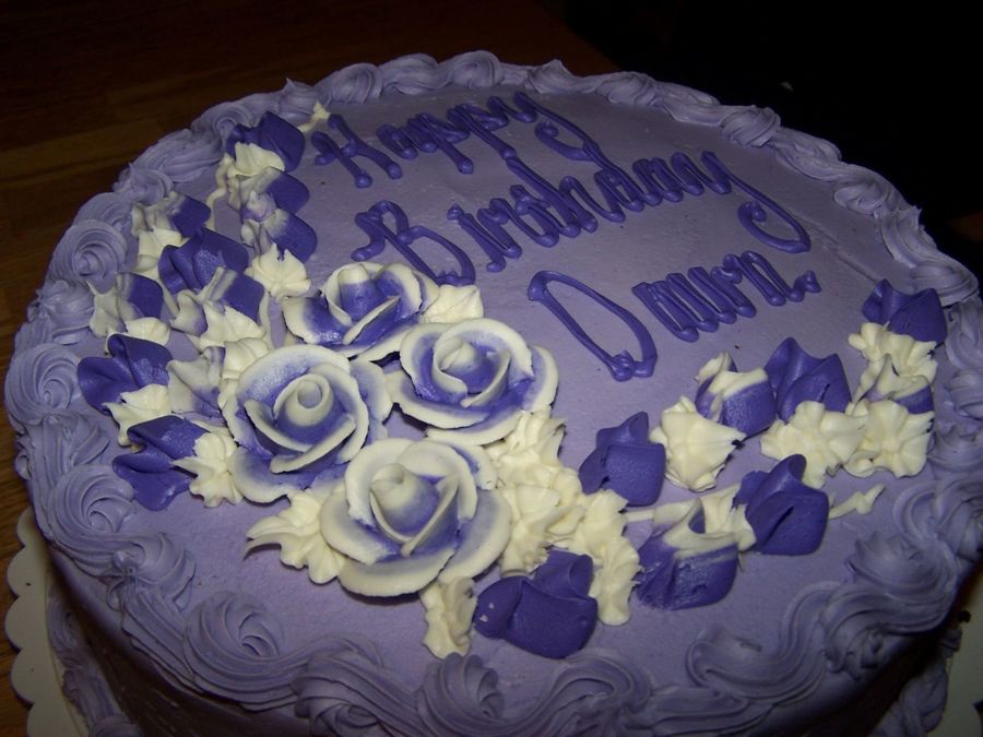 Purple Birthday Cake - CakeCentral.com