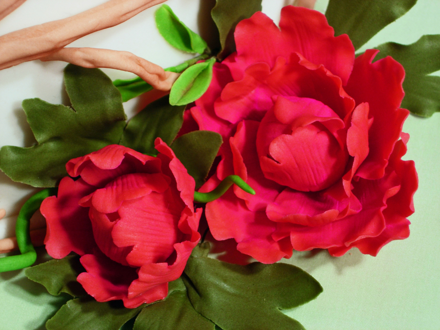 Wisteria On The Vine With Peonies - CakeCentral.com