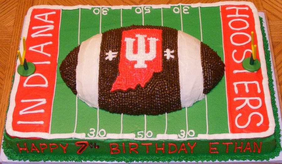 Iu Football Birthday Cake - CakeCentral.com