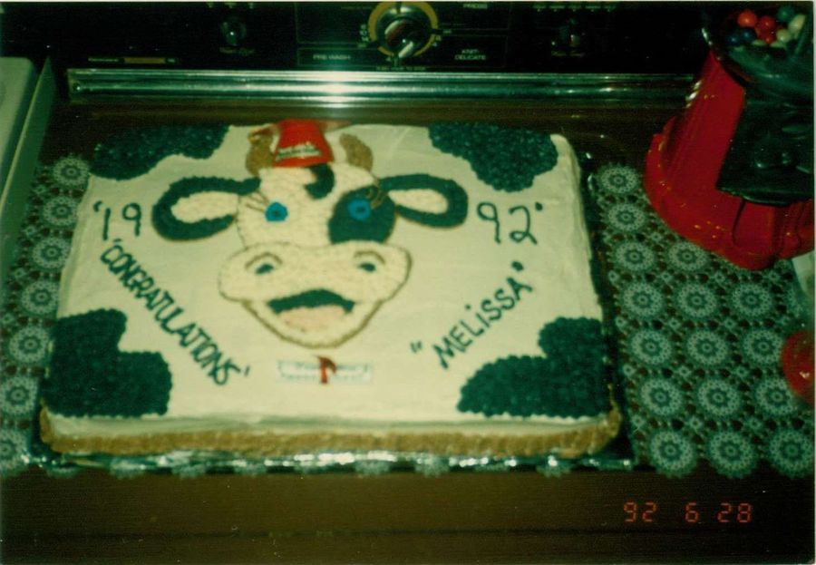 Cow Graduation Cake - CakeCentral.com