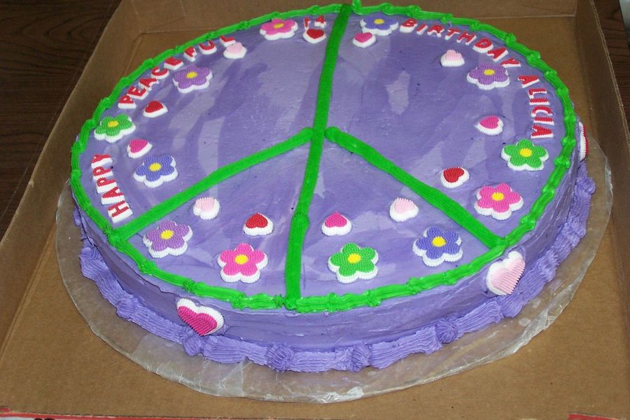 Peace Sign Cake - CakeCentral.com