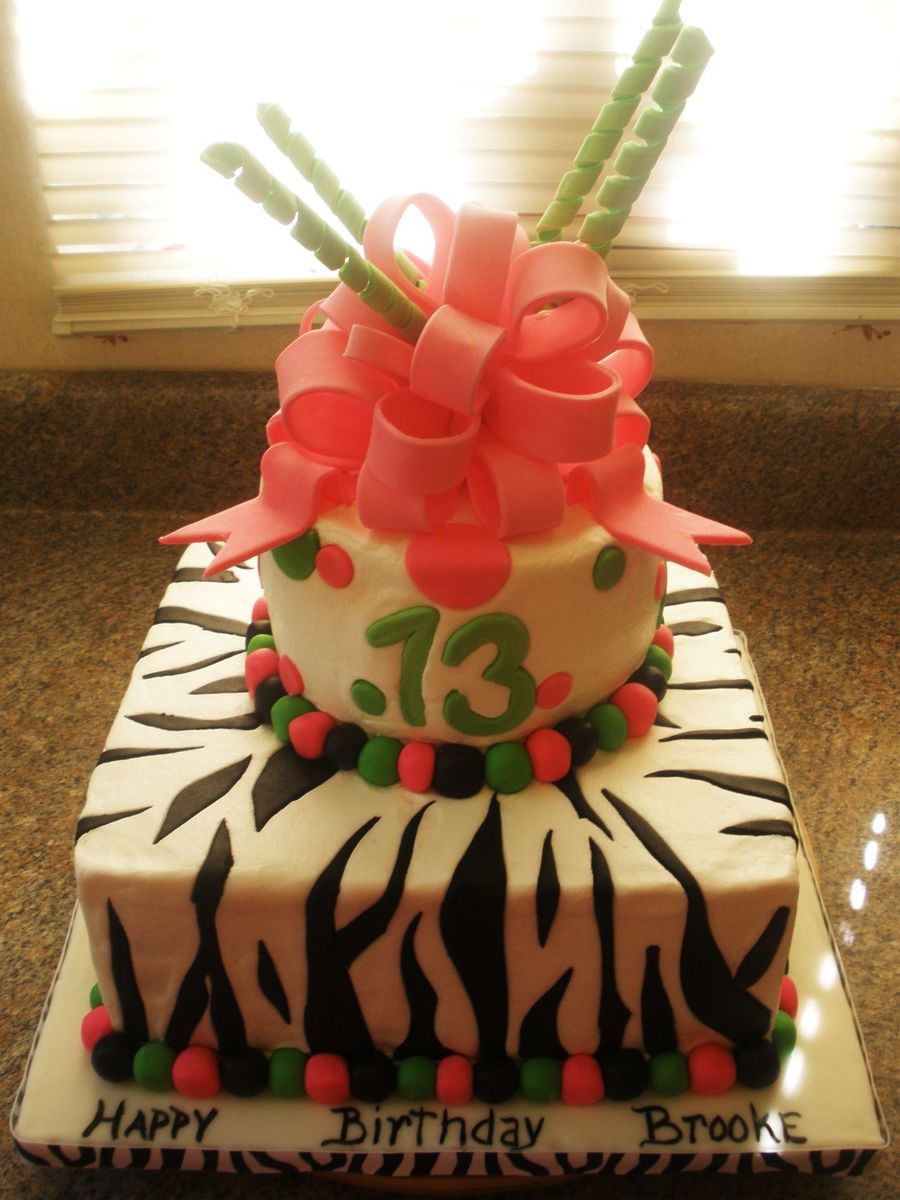 Zebra And Polka Dot Cake - CakeCentral.com