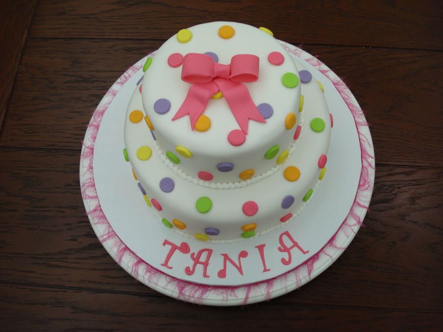 Electric Color Girly Cake - CakeCentral.com