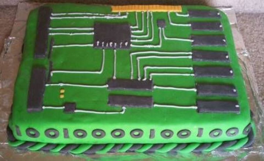 Circuit Board Cake - CakeCentral.com
