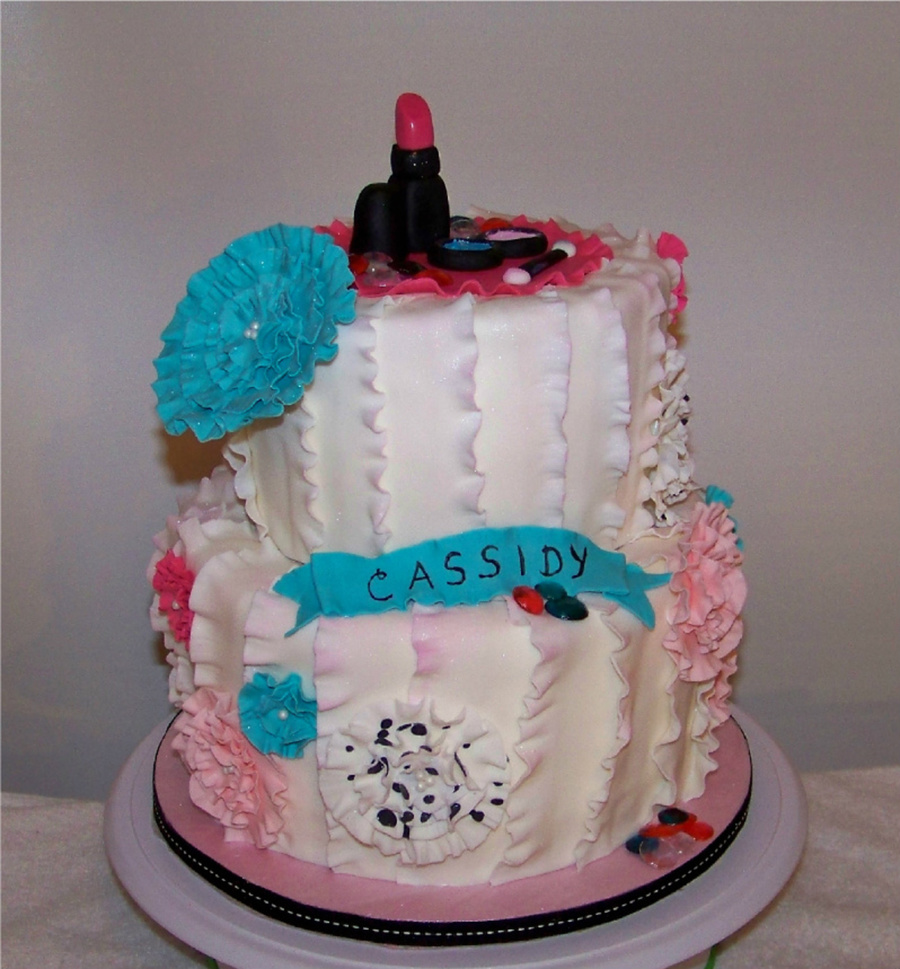 Ruffle Birthday Cake - CakeCentral.com
