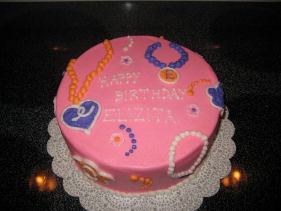 Beaded Cake With Flowers: Design By Cakesbyallison, Mimicked By Me ...