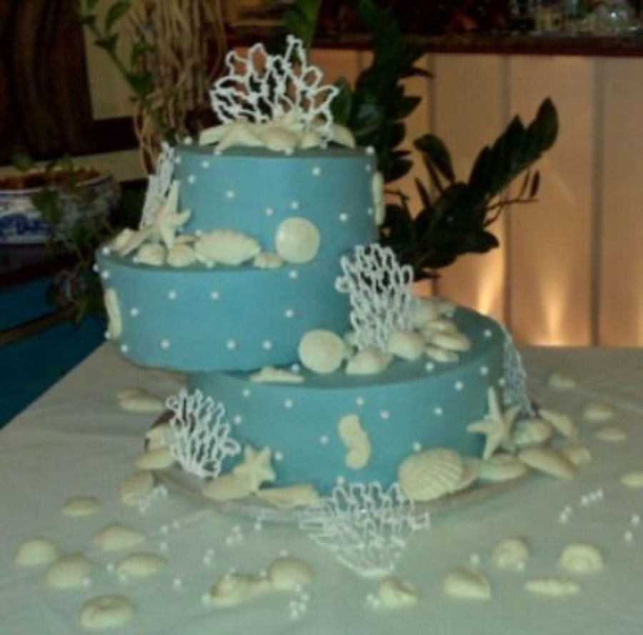 Sea Shell Wedding - CakeCentral.com
