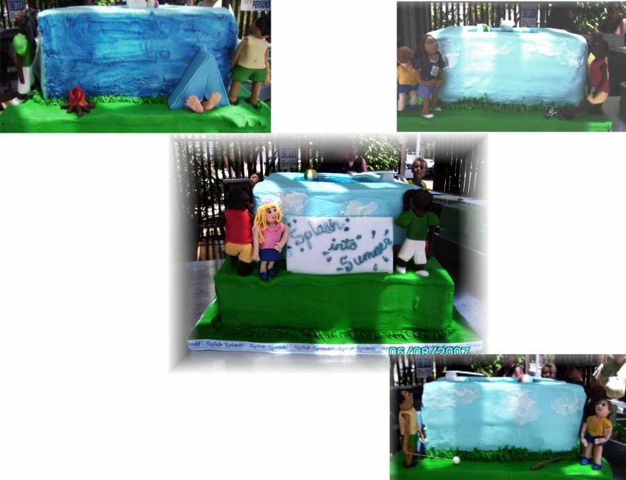 Splash Into Summer Party Cake - CakeCentral.com