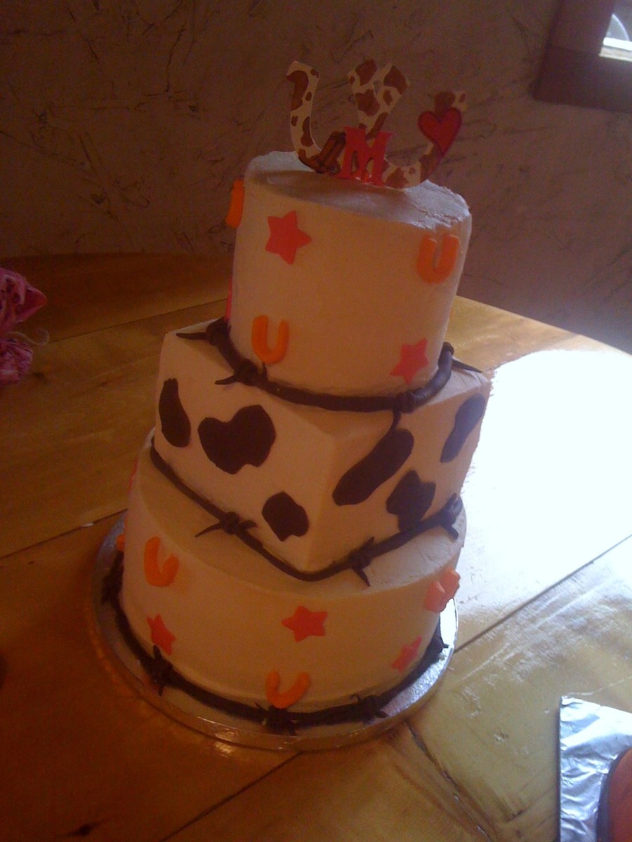 Barbed Wire Western Wedding - CakeCentral.com