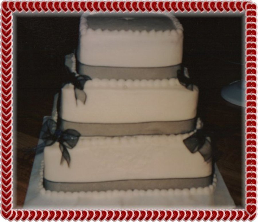 Square Wedding Cake - CakeCentral.com