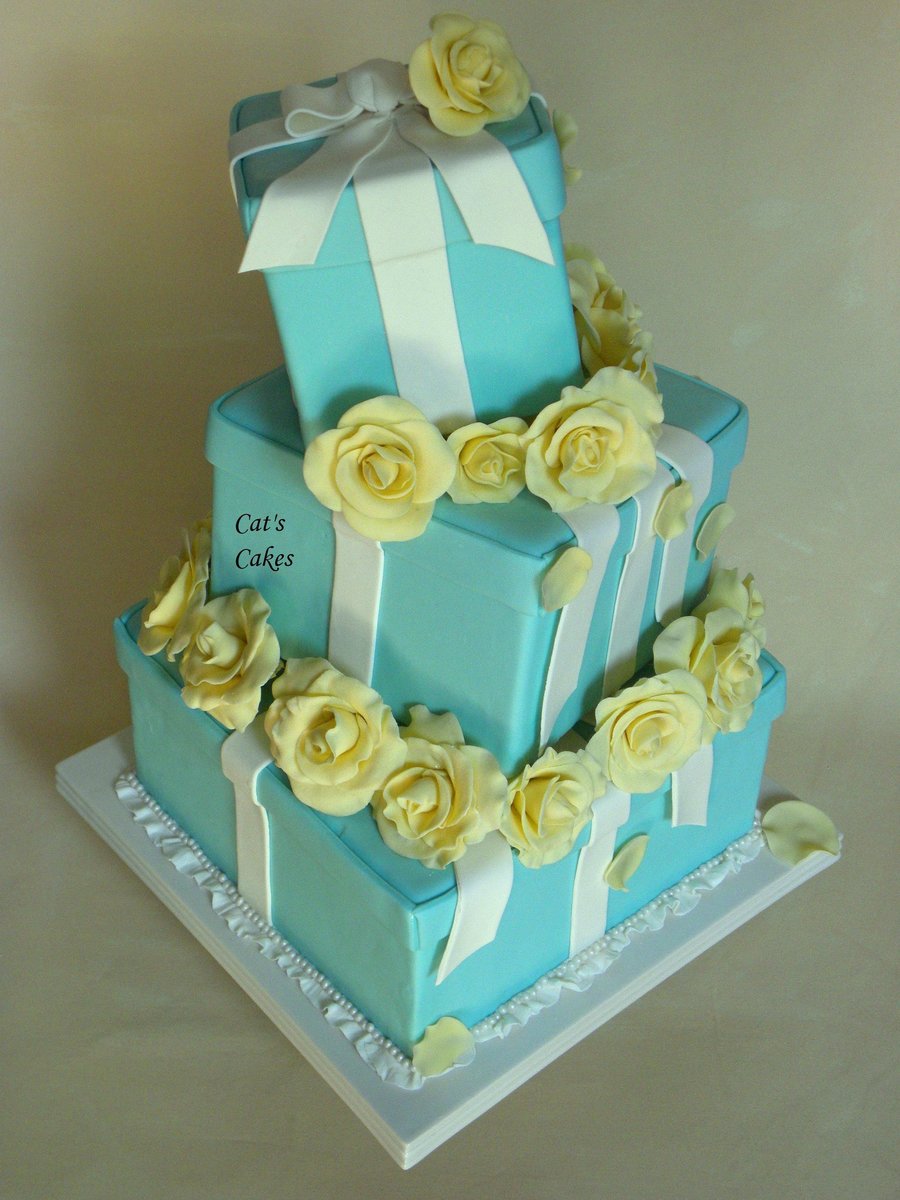 Tiffany Style Wedding Cake - CakeCentral.com