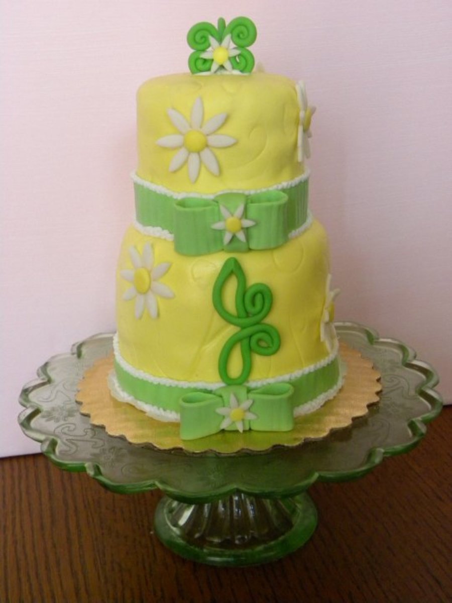 Mini Stacked Birthday Cake - CakeCentral.com