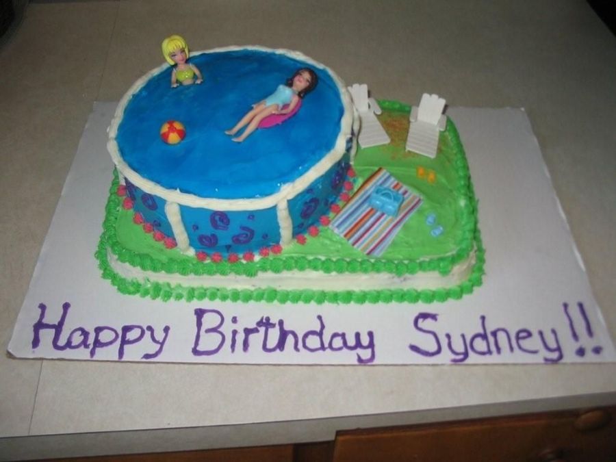 My Daughter's 8Th Birthday Pool Party Cake - CakeCentral.com