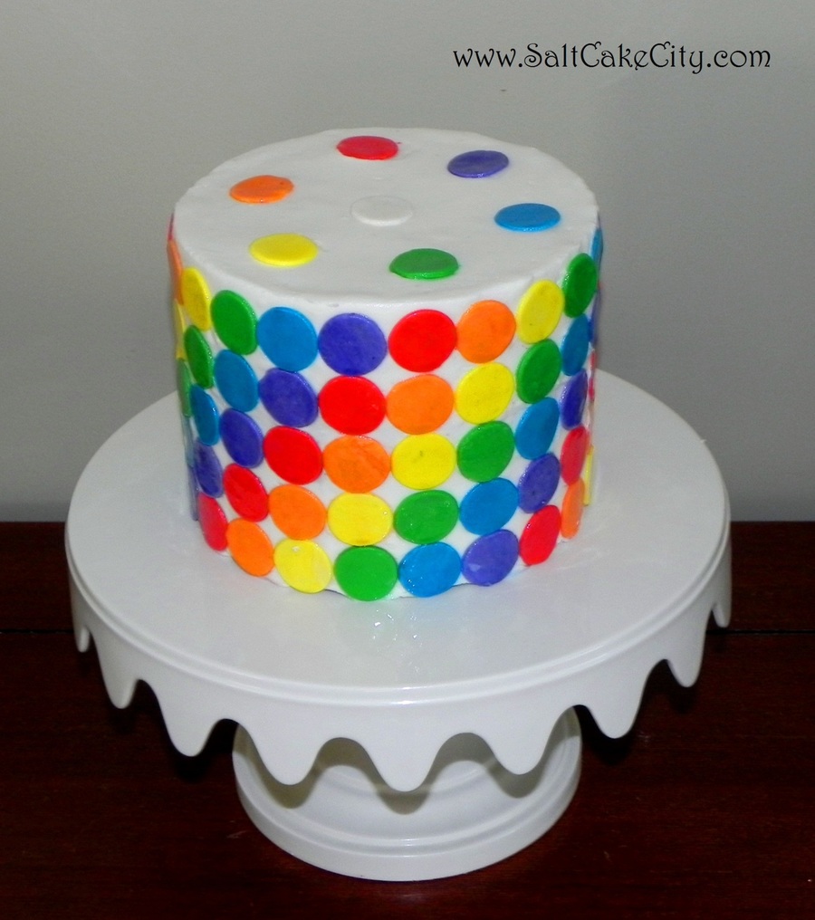 Rainbow Dots Cake - CakeCentral.com