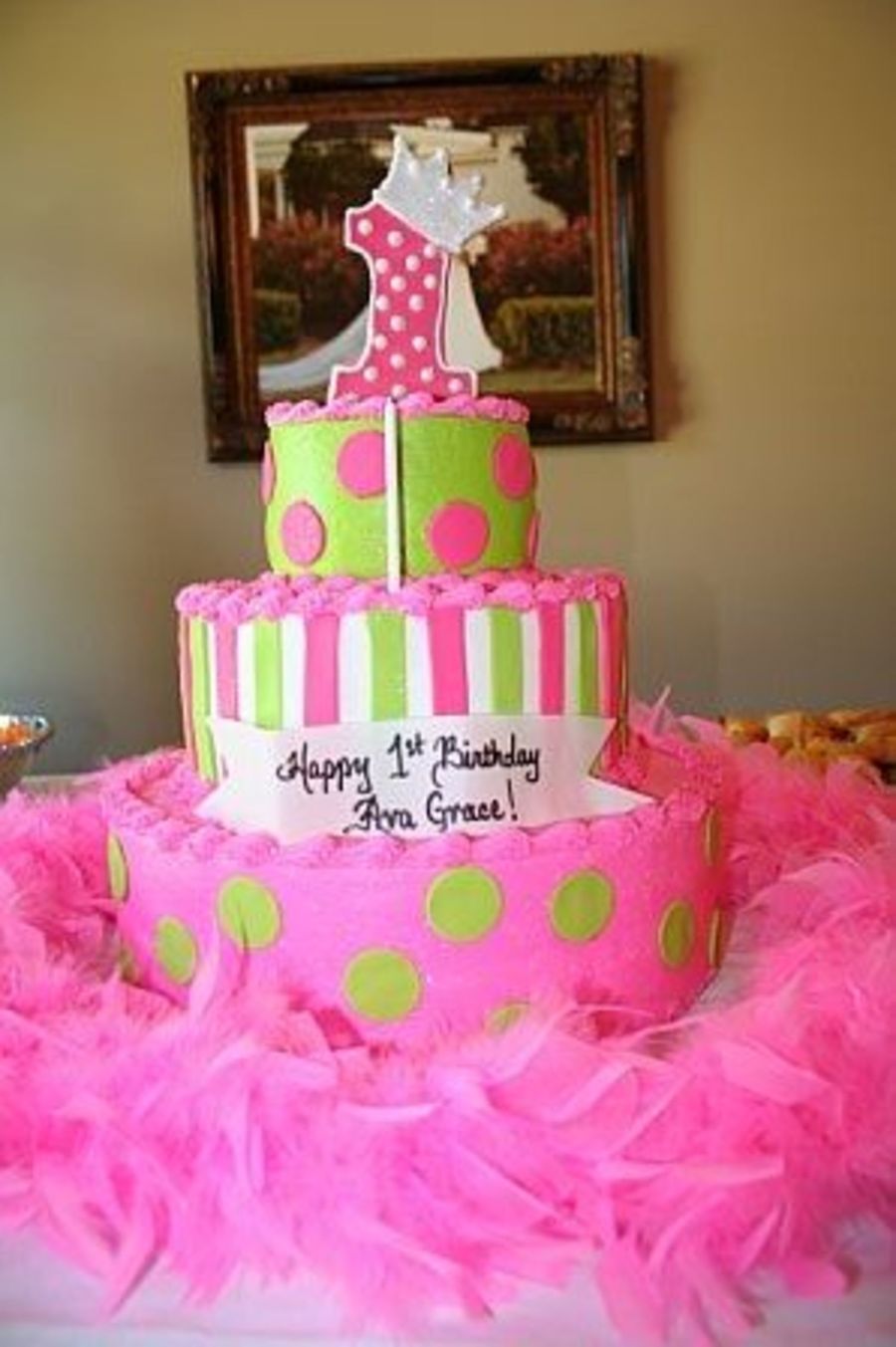 Ava Grace's 1St Birthday Cake - CakeCentral.com