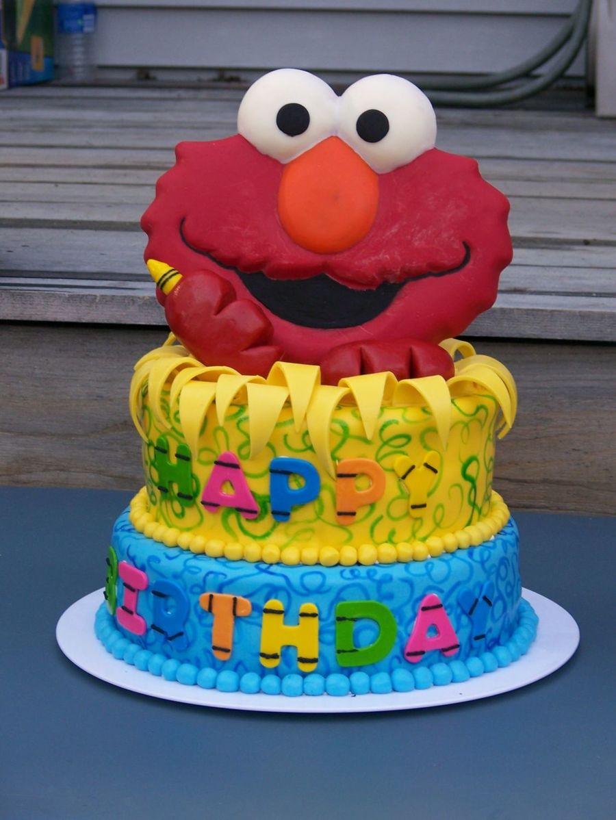 Elmo Surprise Cake - CakeCentral.com