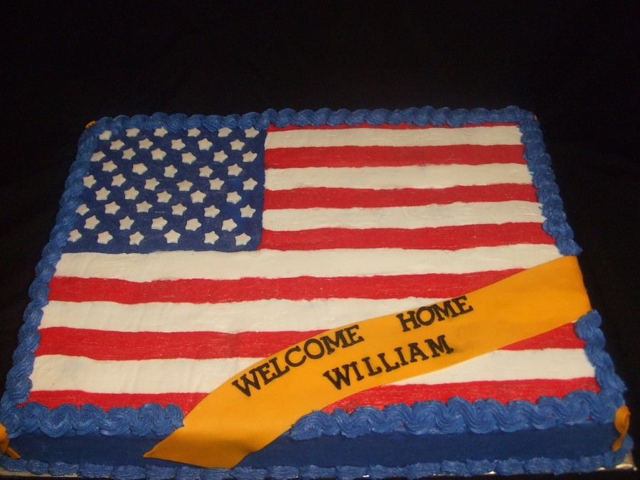 Welcome Home Flag - CakeCentral.com