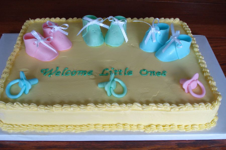 Triple Baby Shower Cake - CakeCentral.com