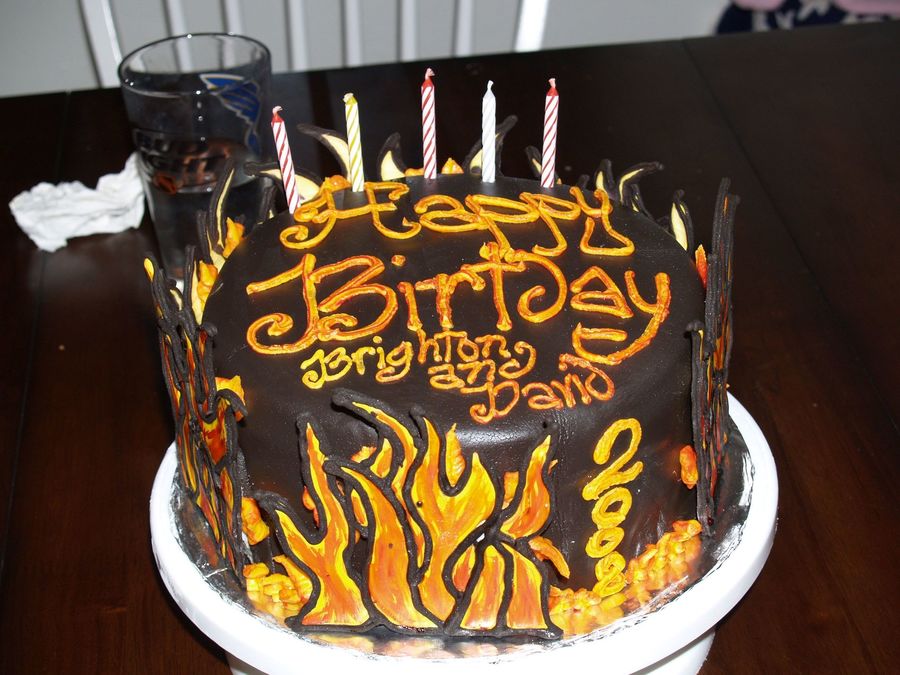 Flame Birthdaycake. - CakeCentral.com