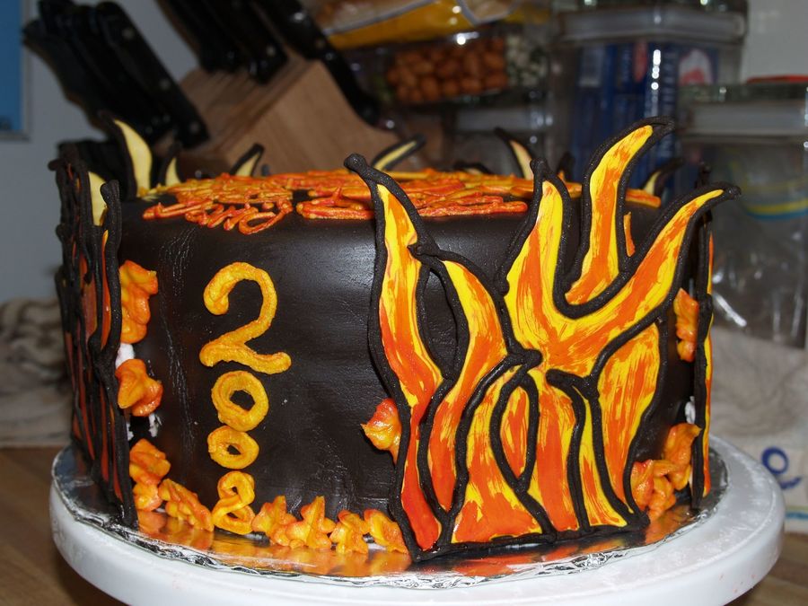 Flame Birthdaycake. - CakeCentral.com