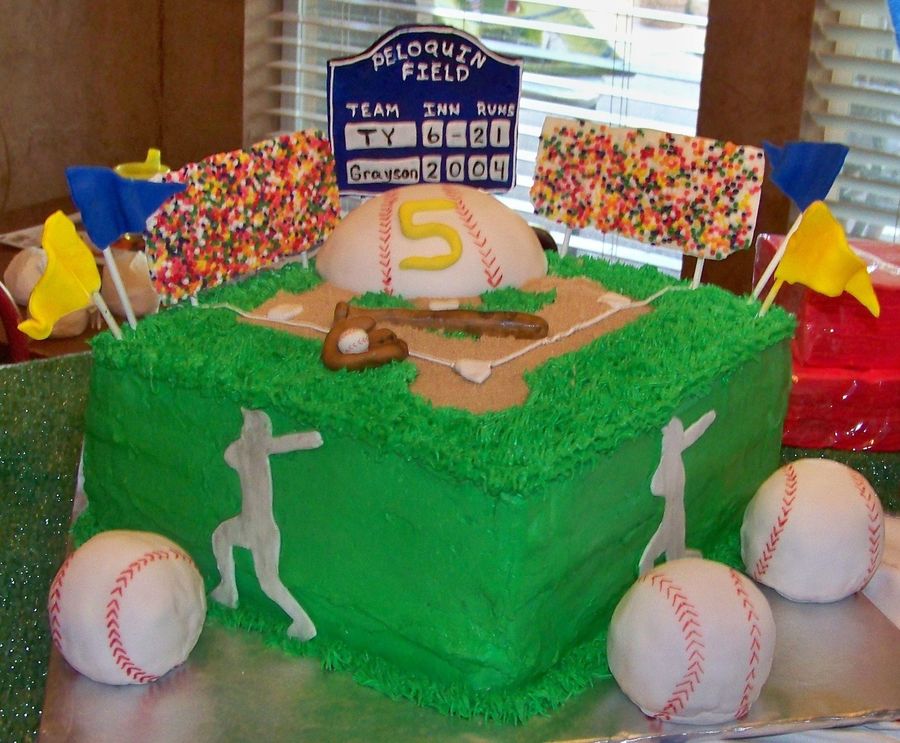 Baseball Stadium Birthday Cake - CakeCentral.com