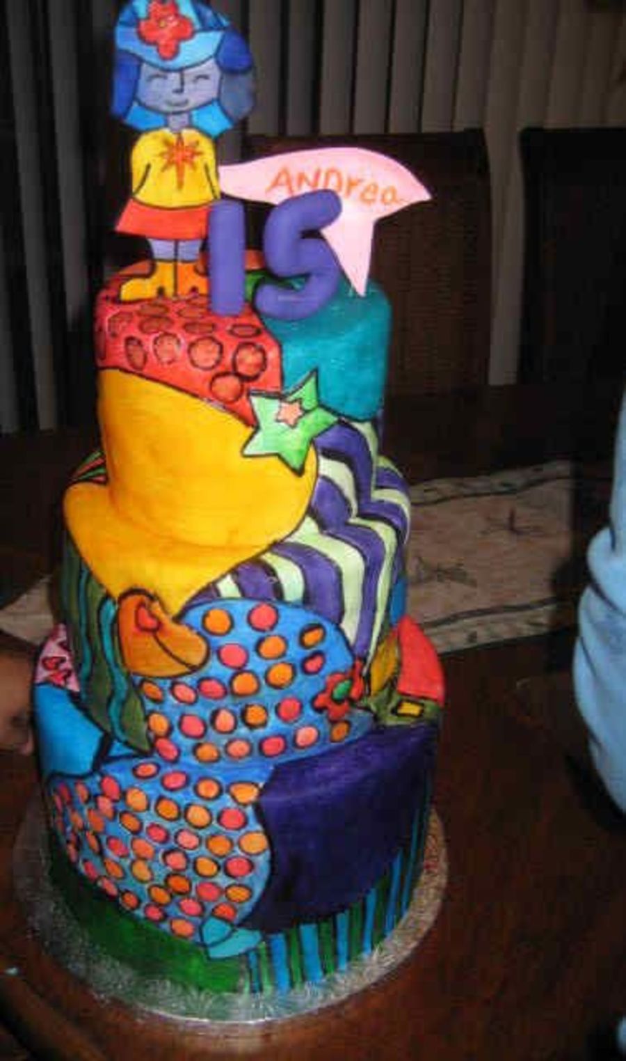 Britto Inspired Fifteens Cake - CakeCentral.com
