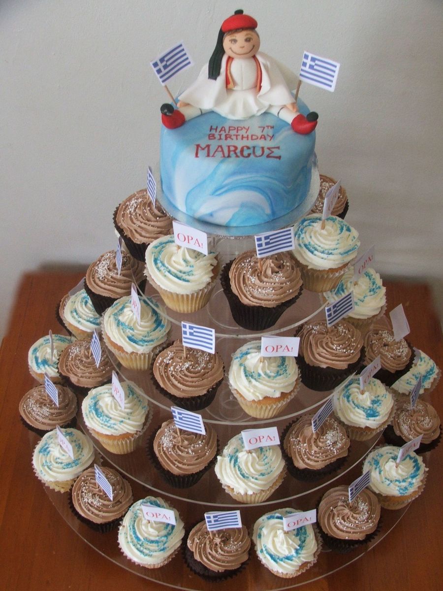 Greek Party Cake - CakeCentral.com