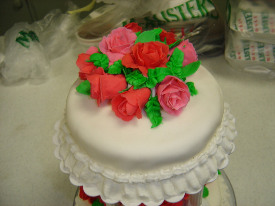 First Wedding Cake / Class Cake - CakeCentral.com