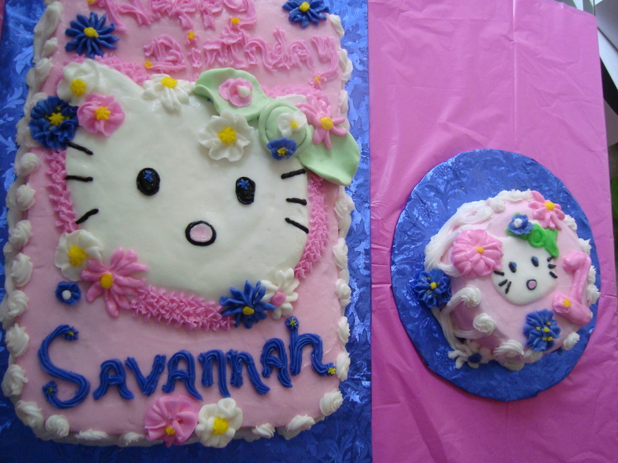 Hello Kitty Sheet And Smash Cake - CakeCentral.com
