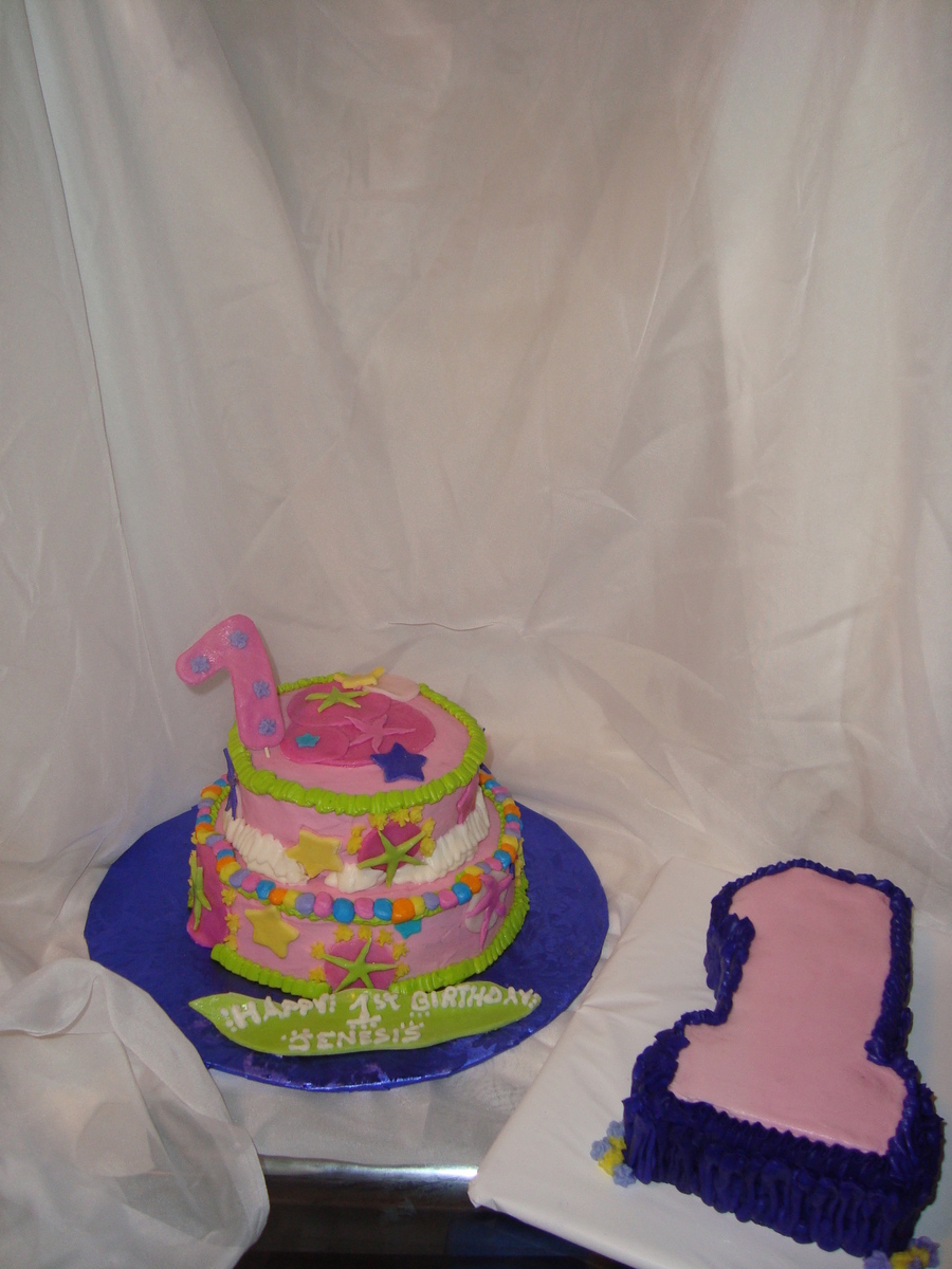 Cake To Match Invite And Smash - CakeCentral.com